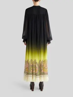 Etro Gradient Paisley Print Maxi Dress
