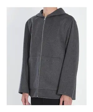 Bottega Veneta Hooded Double Face Zipped Jacket - Black