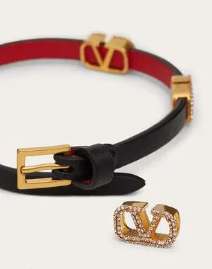 Valentino Garavani Vlogo Embellished Bracelet
