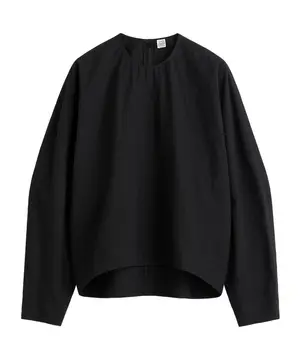 TOTEME Batwing Sleeve Blouse With Pleated Details
