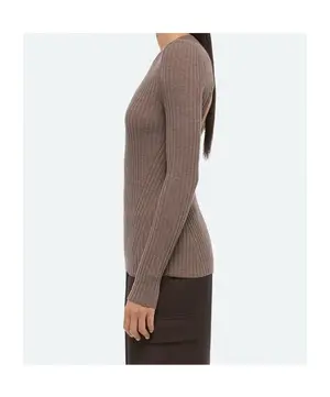 Helmut Lang Ribbed Crewneck Open-back Top