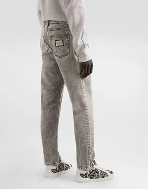 Dolce & Gabbana Acid Wash Regular-fit Jeans