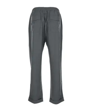TOM FORD Silk Drawstring Pants - Grey
