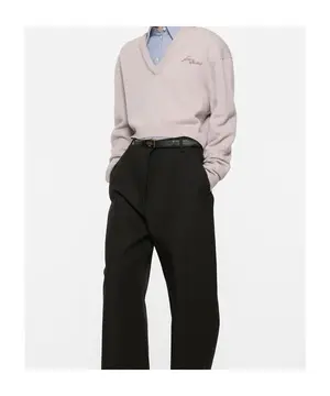 Acne Studios V-neck Embroidered Knit Jumper - Pink