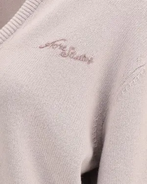 Acne Studios V-neck Embroidered Knit Jumper - Pink