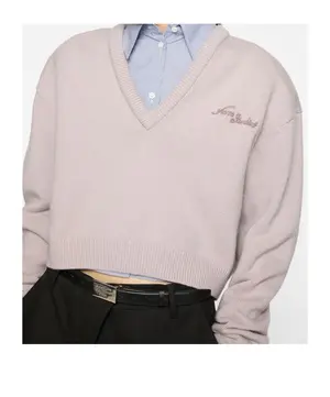 Acne Studios V-neck Embroidered Knit Jumper - Pink