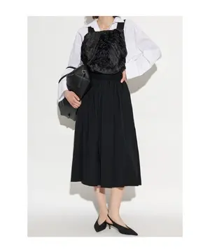 Comme Des Garçons Off-the-shoulder Dress With Pleated Detailing