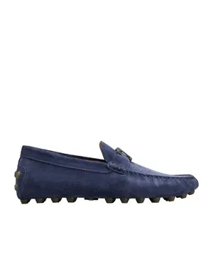 TOD'S Gommino Loafers With Metal T-buckle - Blue