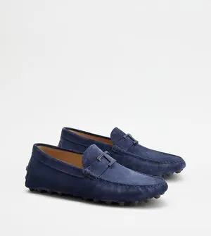 TOD'S Gommino Loafers With Metal T-buckle - Blue