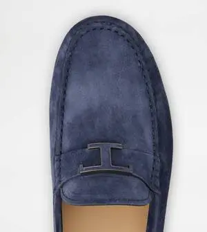 TOD'S Gommino Loafers With Metal T-buckle - Blue