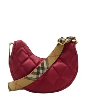 Burberry Horseshoe Quilted Crossbody Bag - Cherry Red