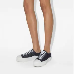 Burberry Checked Lace-up Low-top Sneakers