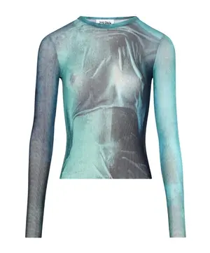 JEAN PAUL GAULTIER Long Sleeve Printed T-shirt - Gray