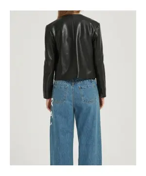 Marissa Chiara V-neck Leather Jacket