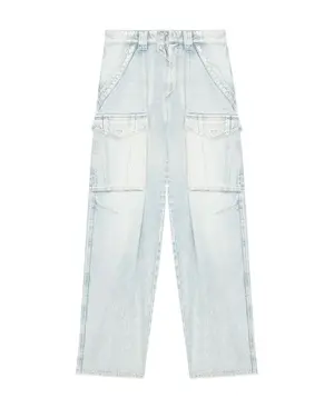 Isabel Marant Étoile Heilani Faded Cargo Jeans - Light Blue