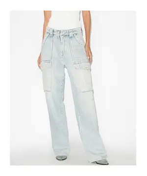 Isabel Marant Étoile Heilani Faded Cargo Jeans - Light Blue