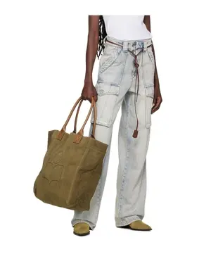 Isabel Marant Étoile Heilani Faded Cargo Jeans - Light Blue