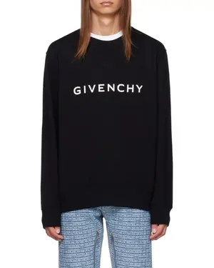 Givenchy Archetype Slim-fit Logo Sweatshirt - Black