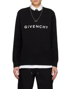 Givenchy Archetype Slim-fit Logo Sweatshirt - Black