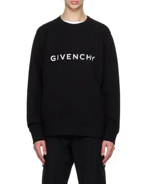Givenchy Archetype Slim-fit Logo Sweatshirt - Black