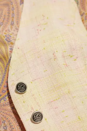 Etro Sleeveless V-neck Waistcoat With Button Closure