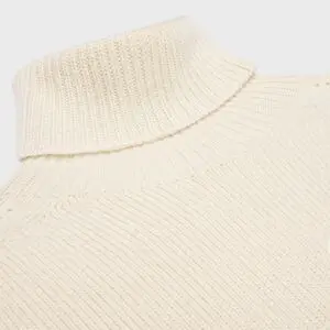Celine Seamless Cashmere Turtleneck Sweater - Ivory