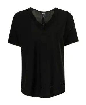 Emporio Armani Logo Embellished V-neck T-shirt