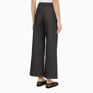 A.p.c. Belted Wide-leg Denim Trousers - Black