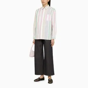 A.p.c. Belted Wide-leg Denim Trousers - Black