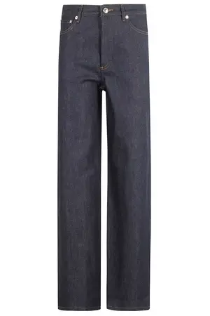 A.p.c. Belted Wide-leg Denim Trousers - No