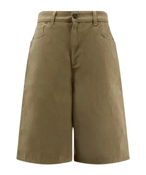RÓHE Baggy Denim Bermuda Shorts - Green