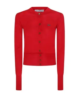 VIVIENNE WESTWOOD Logo Embroidered Cardigan