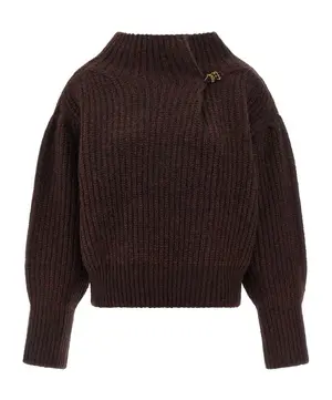 Dries Van Noten Teubina" Knitted Jumper With Embellishments - Black