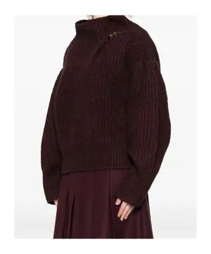 Dries Van Noten Teubina" Knitted Jumper With Embellishments - Black