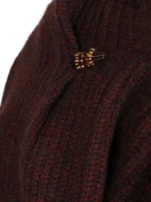 Dries Van Noten Teubina" Knitted Jumper With Embellishments - Black