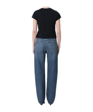 AGOLDE Kelly High-rise Straight-leg Jeans - Deep Indigo