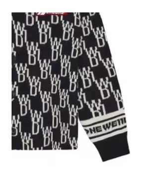We11Done Logo Jacquard Knitted Cardigan