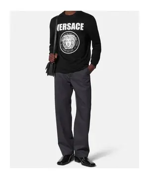 Versace Long Sleeved Crewneck T-shirt