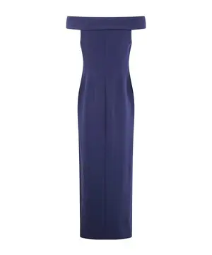 Ralph Lauren Off-shoulder Fitted Bodice Maxi Dress With Slit