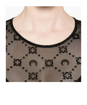MARINE SERRE Moon Embellished Long-sleeved Dress