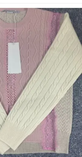 Stella McCartney Contrast Panel Cable Knit Jumper - Pink