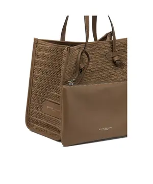 GIANNI CHIARINI Woven Tote Bag - Brown