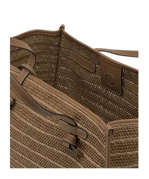 GIANNI CHIARINI Woven Tote Bag - Brown