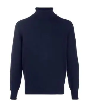Brunello Cucinelli Knitted Turtleneck Jumper - Blue