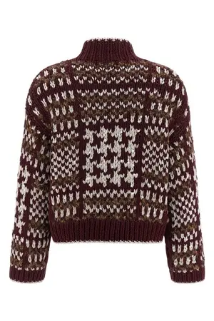 Brunello Cucinelli Sequin Embellished Mock Neck Sweater