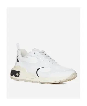 FERRAGAMO Gancini Logo Sneakers - White