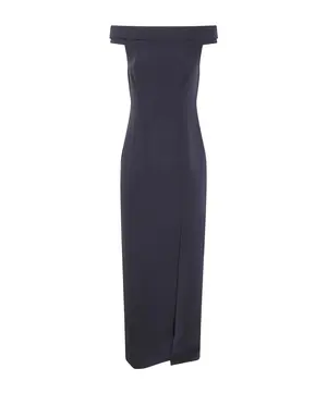 Ralph Lauren Off-shoulder Fitted Bodice Maxi Dress