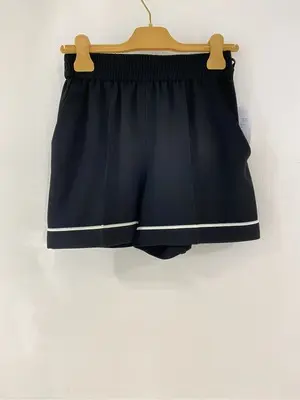 Red Valentino High Waist Contrasting Trim Shorts - Black