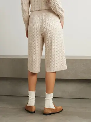 Brunello Cucinelli Cable Knit Sequined Shorts