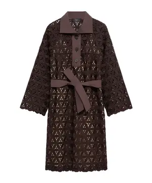 Max Mara Long-sleeved Belted Dress - Black